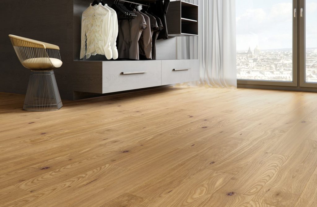 Natural Brushed Oak Parquet: Plank 10 mm Natura