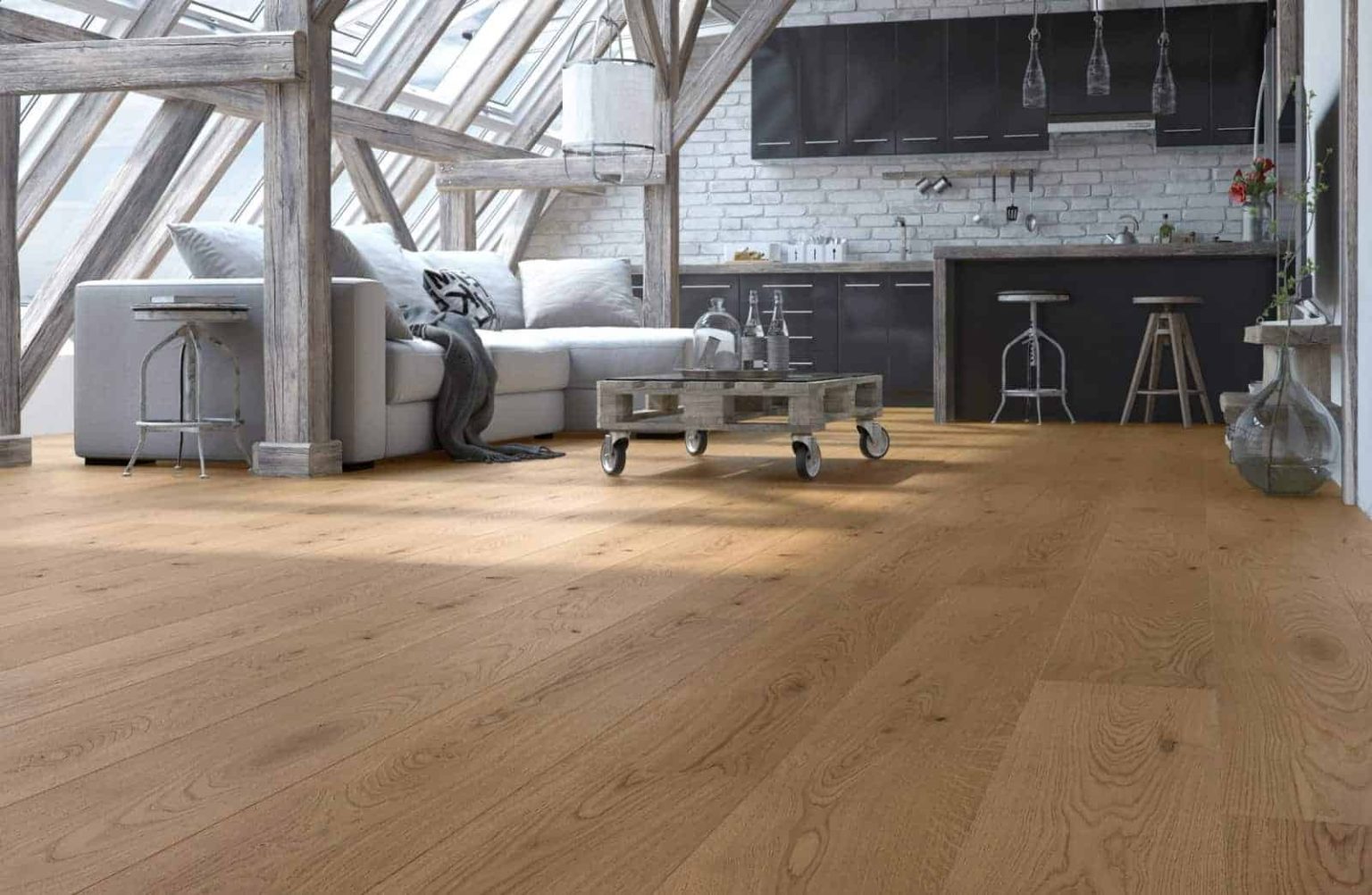 Parquet Rovere: naturale spazzolato prefinito, linea Natura
